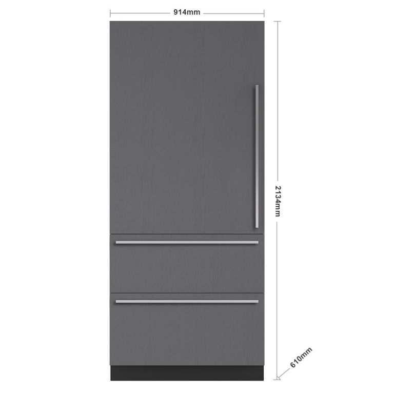 36 Designer Over-and-Under Refrigerator/Freezer with Ice Maker and ...